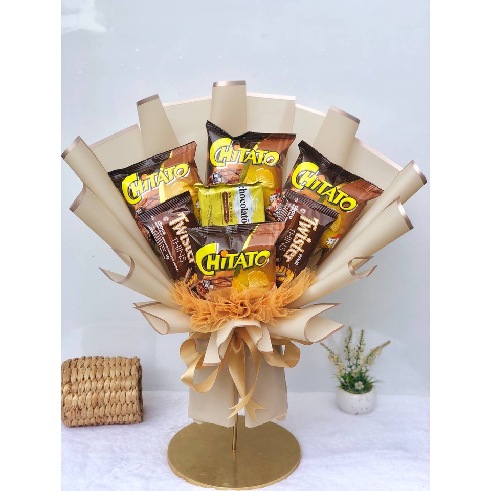 Jual buket snack / buket snack murah premium / buket snack kado ulang ...