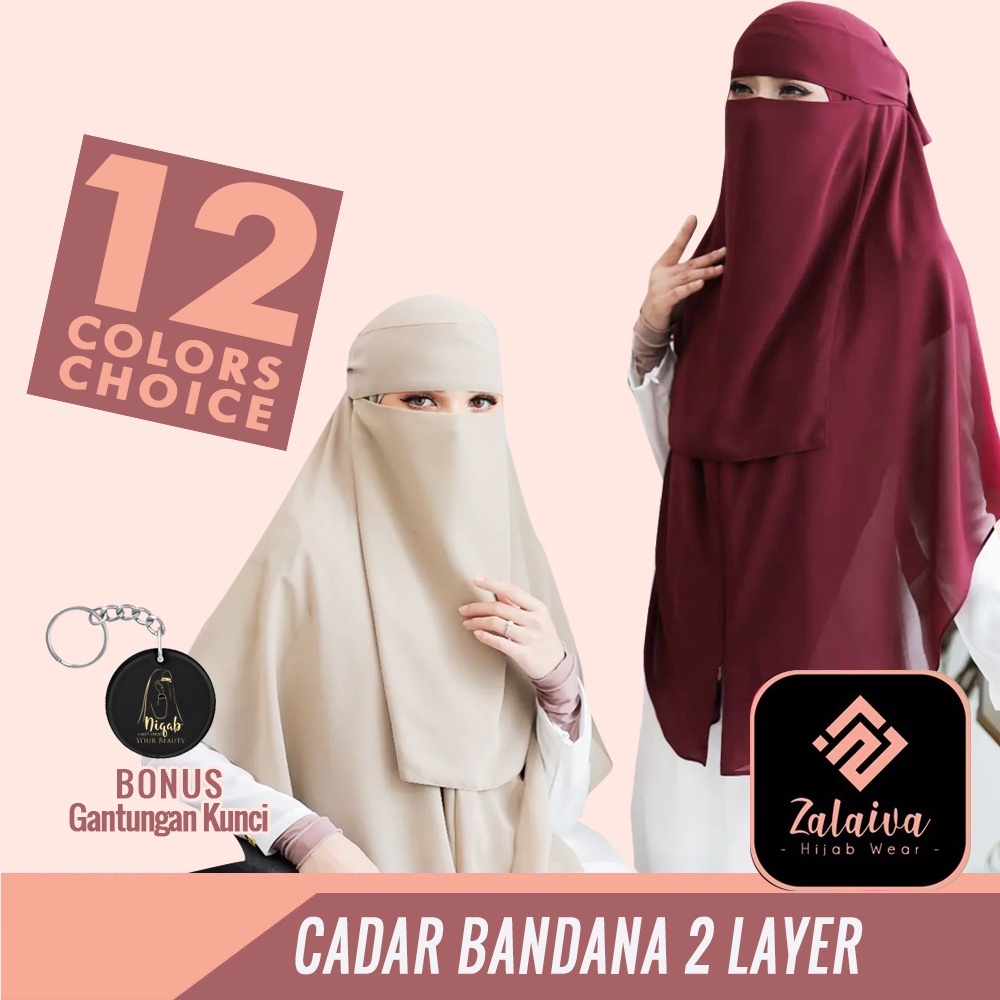 Jual Cadar Bandana 2 Layer Tanpa Jahitan Bawah Mata \\ Niqab Nikob Bandana Ninja Dua Lapis ...
