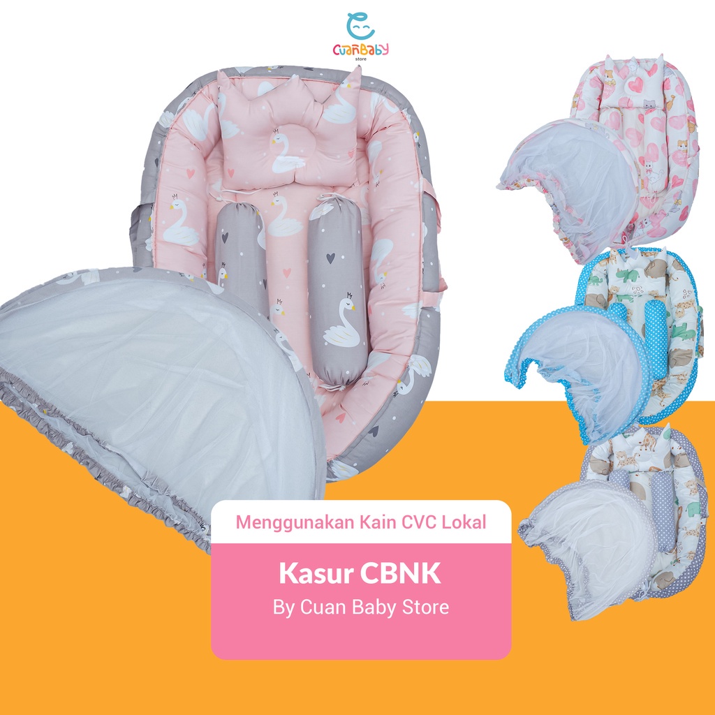 Jual Kasur Bayi Kelambu Dengan Guling Motif SWAN PRINCESS PINK MIX SWAN ...
