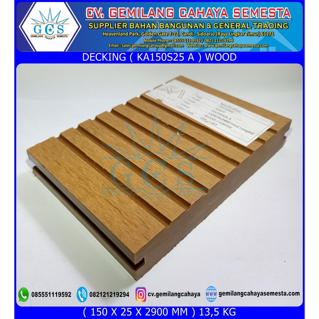 Jual KA150S25 A - Decking WPC / Lantai WPC / Lantai Kolam Renang / Pagar WPC | Shopee Indonesia