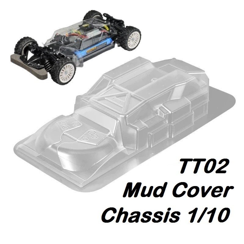 Jual Tamiya TT02 Chassis Mud Cover Body Shell Clear 1/10 Rc Car Rally ...