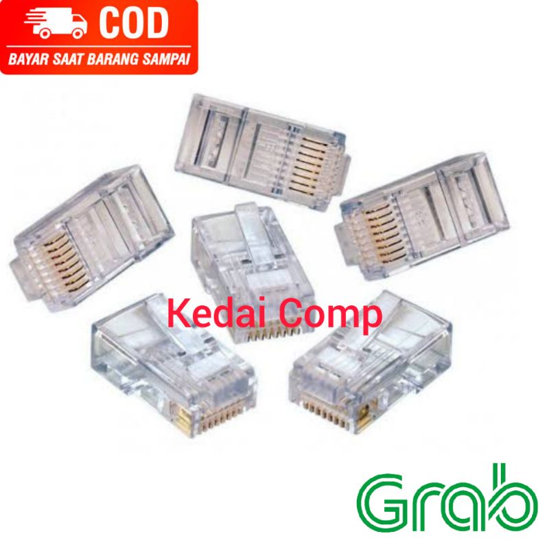 Jual Konektor Rj45 Cat 5 Eceran / Connector Rj 45 Cat5 Satuan | Shopee ...
