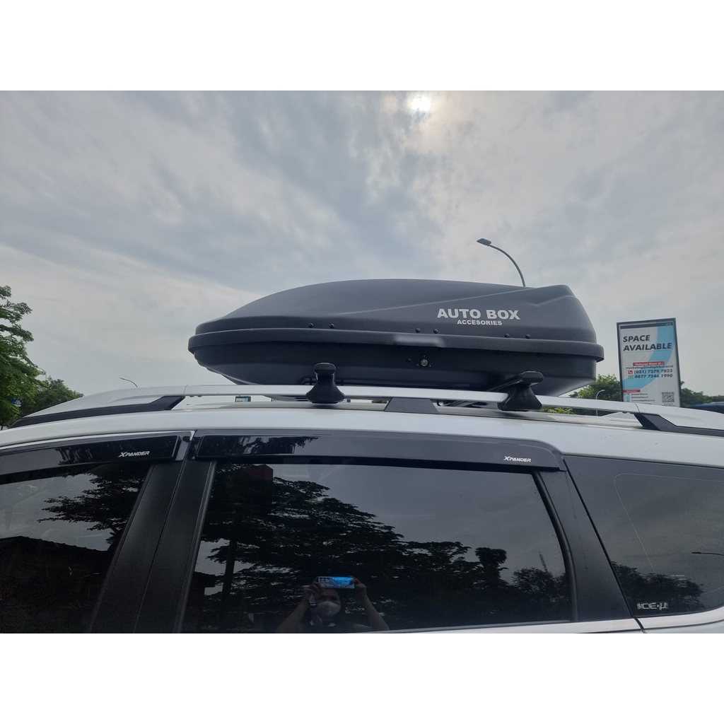 Jual ROOF BOX bagasi atas mobil AUTOBOX 450 liter - hitam | Shopee ...