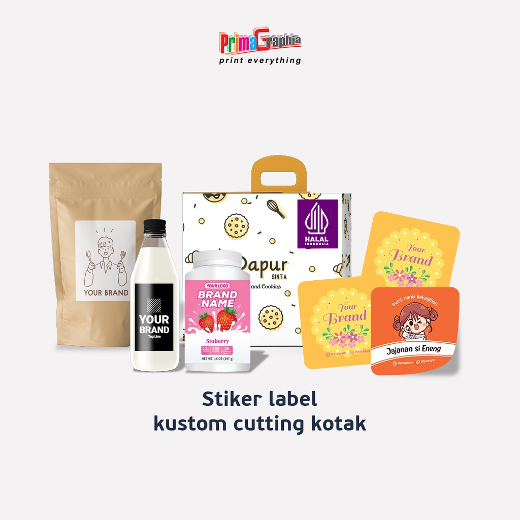 Jual Cetak Stiker Vinyl Kotak Custom Desain Template | Shopee Indonesia