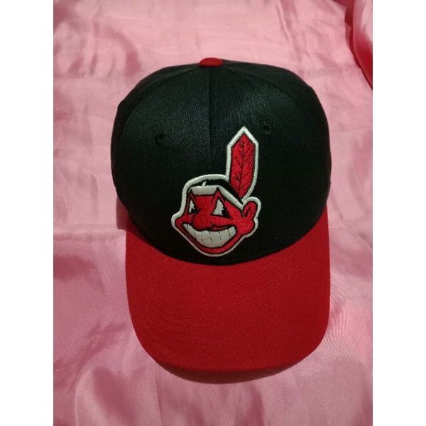 Jual topi MLB Indians Cleveland Second Original cap Model Baseball biru ...