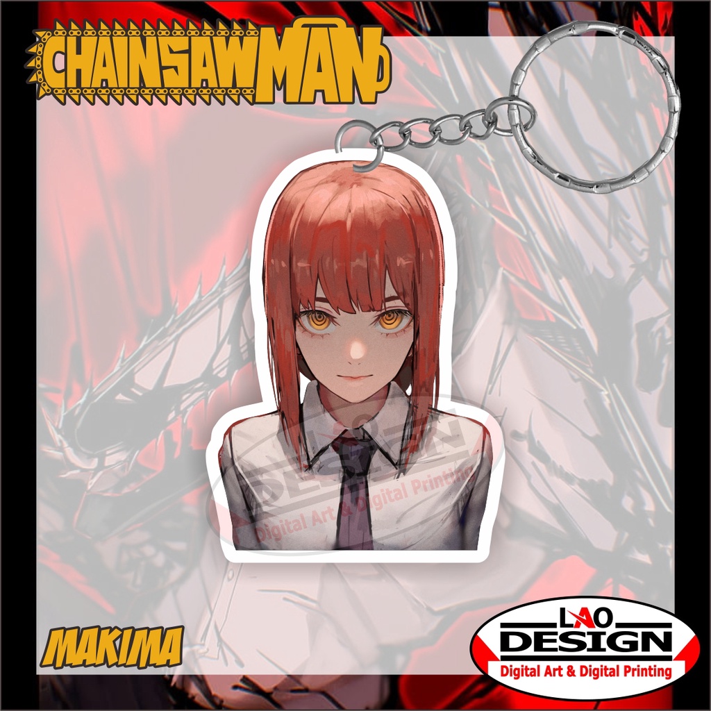 Jual Gantungan Kunci MAKIMA Chainsaw Man - Ganci Chainsaw Man - Anime ...