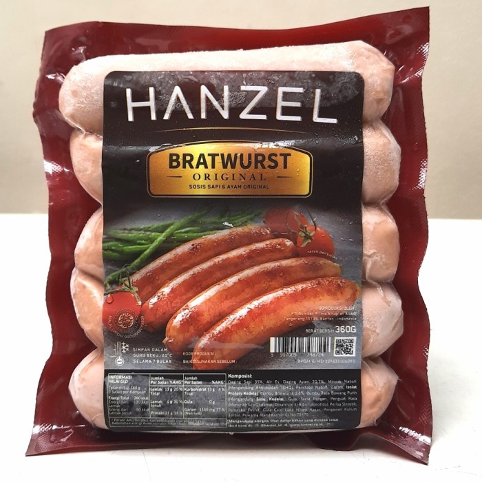 Jual HANZEL SOSIS BRATWURST ORI 5S 360GR | Shopee Indonesia