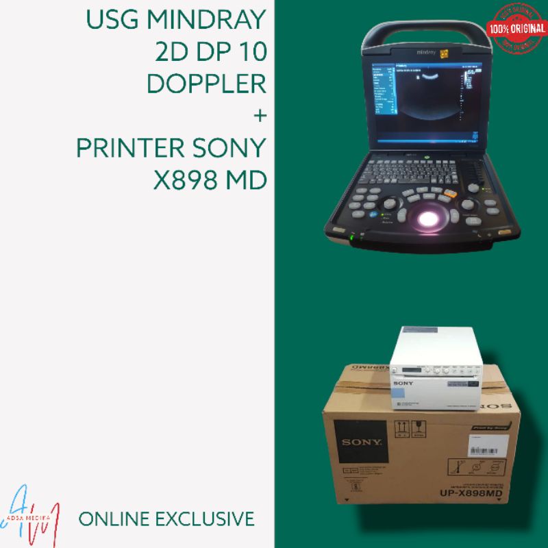 Jual USG MINDRAY 2D DP 10 DOPPLER + PRINTER SONY UP X898 MD | Shopee ...