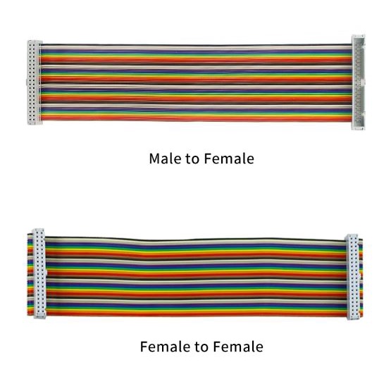Jual Raspberry Pi 40pin GPIO Rainbow Cable 20cm Color Kabel Extension ...