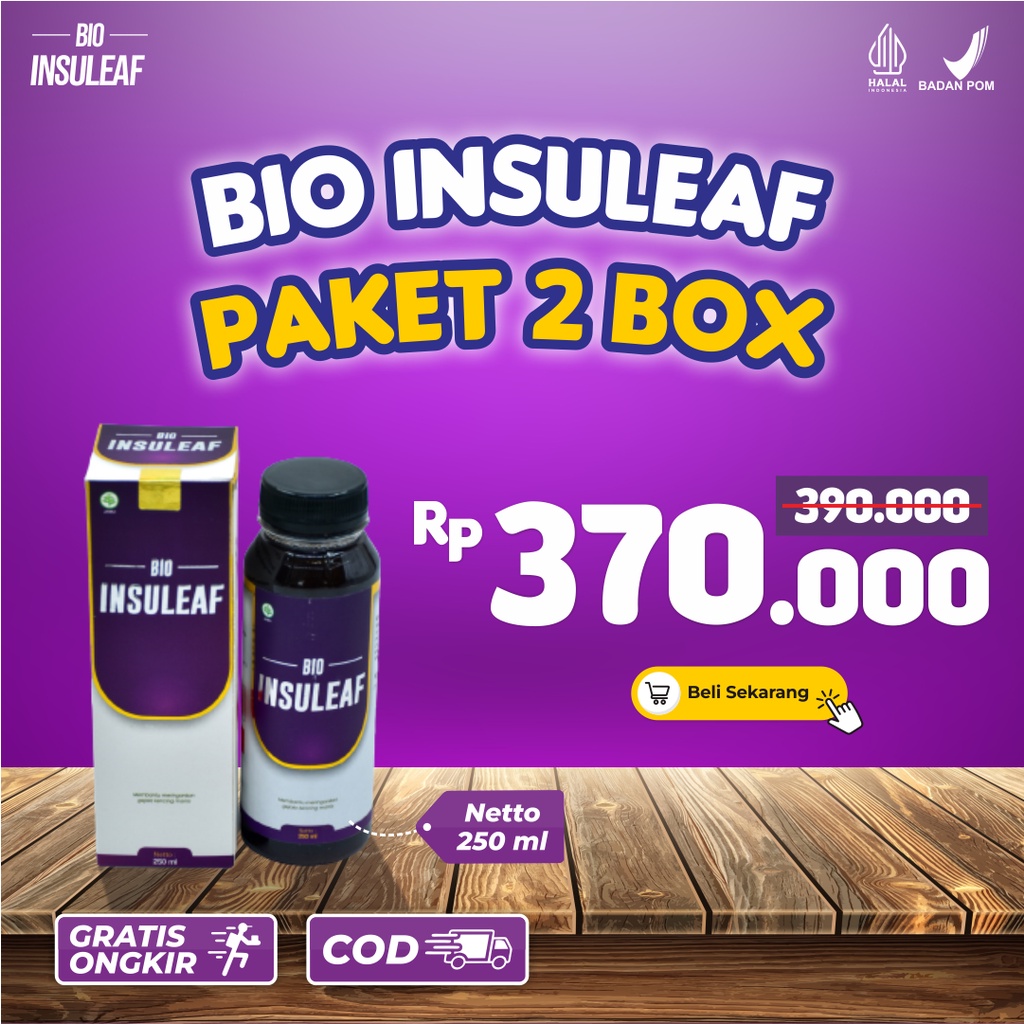 Jual Paket 2 Box - Bio Insuleaf Herbal Atasi Diabetes dan Kencing Manis ...