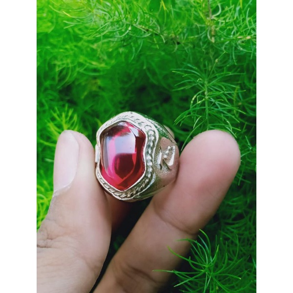 Jual cincin akik batu Siem terompah Rosulullah SAW / cincin akik merah ...