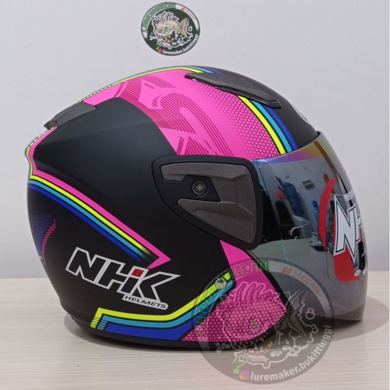 Jual HELM NHK R7 WAGON BLACK PINK DOFF HELM NHK R7 MOTIF TERBARU ...