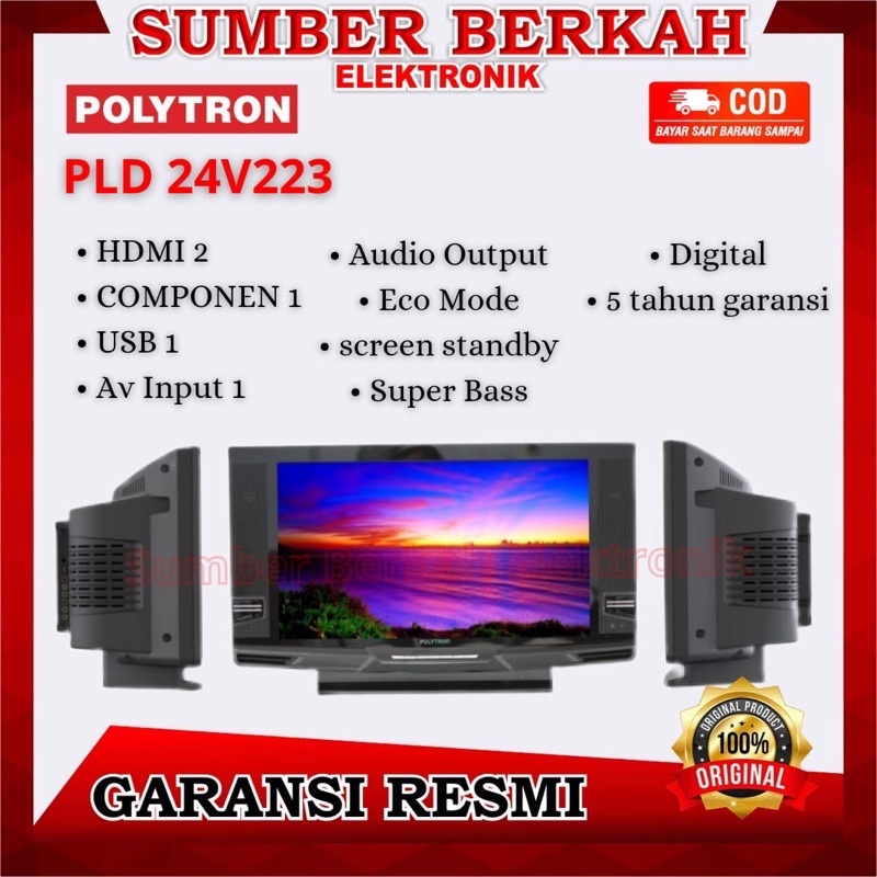 Jual DIGITAL TV 24 INCH POLYTRON HD READY PLD-24V223 promo 24v223 semi ...