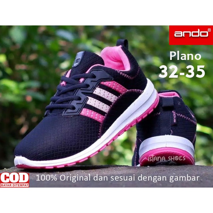 Jual SEPATU ANAK SEKOLAH PEREMPUAN MODEL TERBARU REBECCA AIDA ZORA BY ANDO HITAM PINK, SEPATU ...