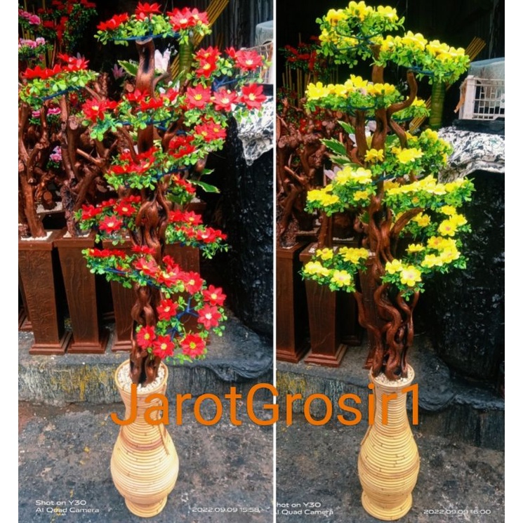 Jual POHON BUNGA HIAS TERBARU LENGKAP ROTAN DAN BEBATUAN POHON AKAR VAS ...