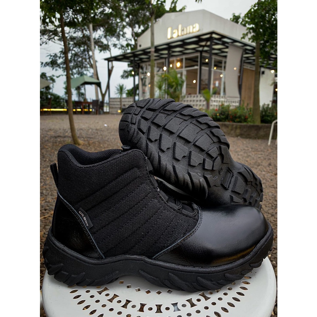 Jual SEPATU NINJA PENDEK KULIT ASLI BOOTS SAFETY KERJA LAPANGAN ...