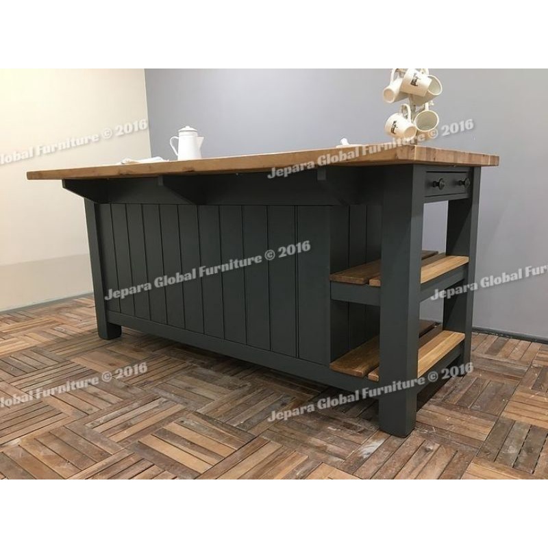 Jual Kitchen Island Meja Dapur Dark grey cabinet ( meja dapur duco,meja ...