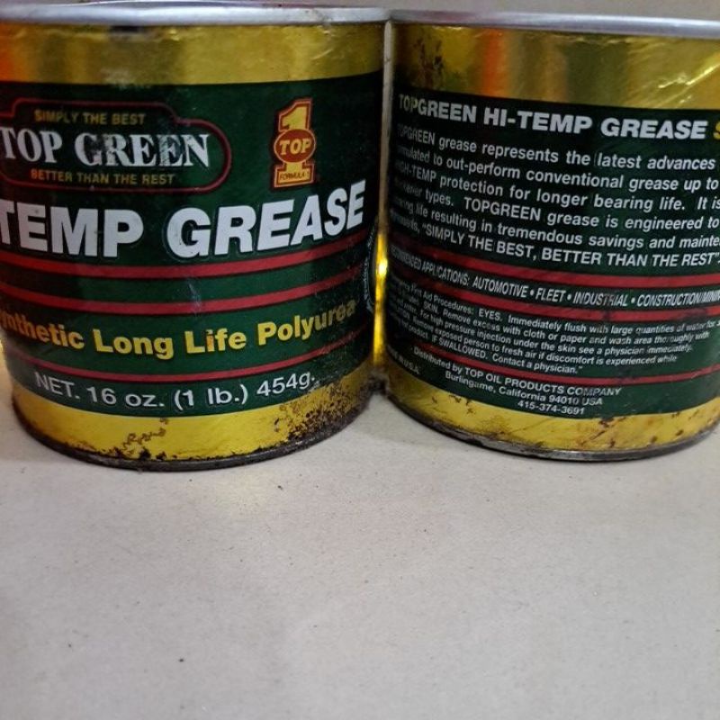 Jual GREASE GREEN TOP 1 HI-TEMP GREASE(GEMUK TAHAN PANAS) | Shopee ...