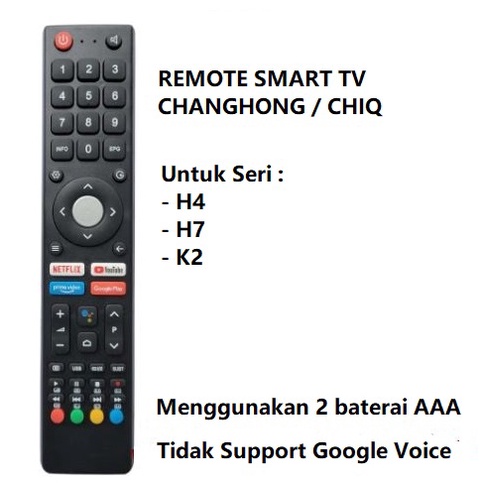 Jual Remot Remote TV Changhong LCD LED Android Smart TV L43K2 L32H4 L32G7N L40G7N L43G7N ...