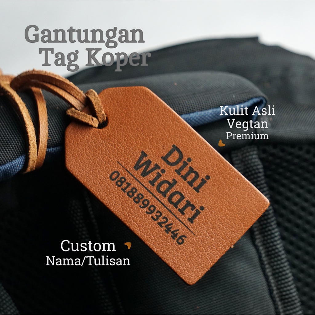 Jual Gantungan Tag Tas Koper Kulit - Nametag Luggage Tag Bag Custom ...