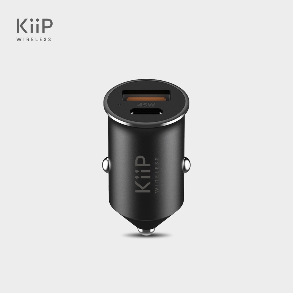 Jual KiiP Wireless C8 Car Charger Mobil 45W Type-C+USB Fast Charging ...