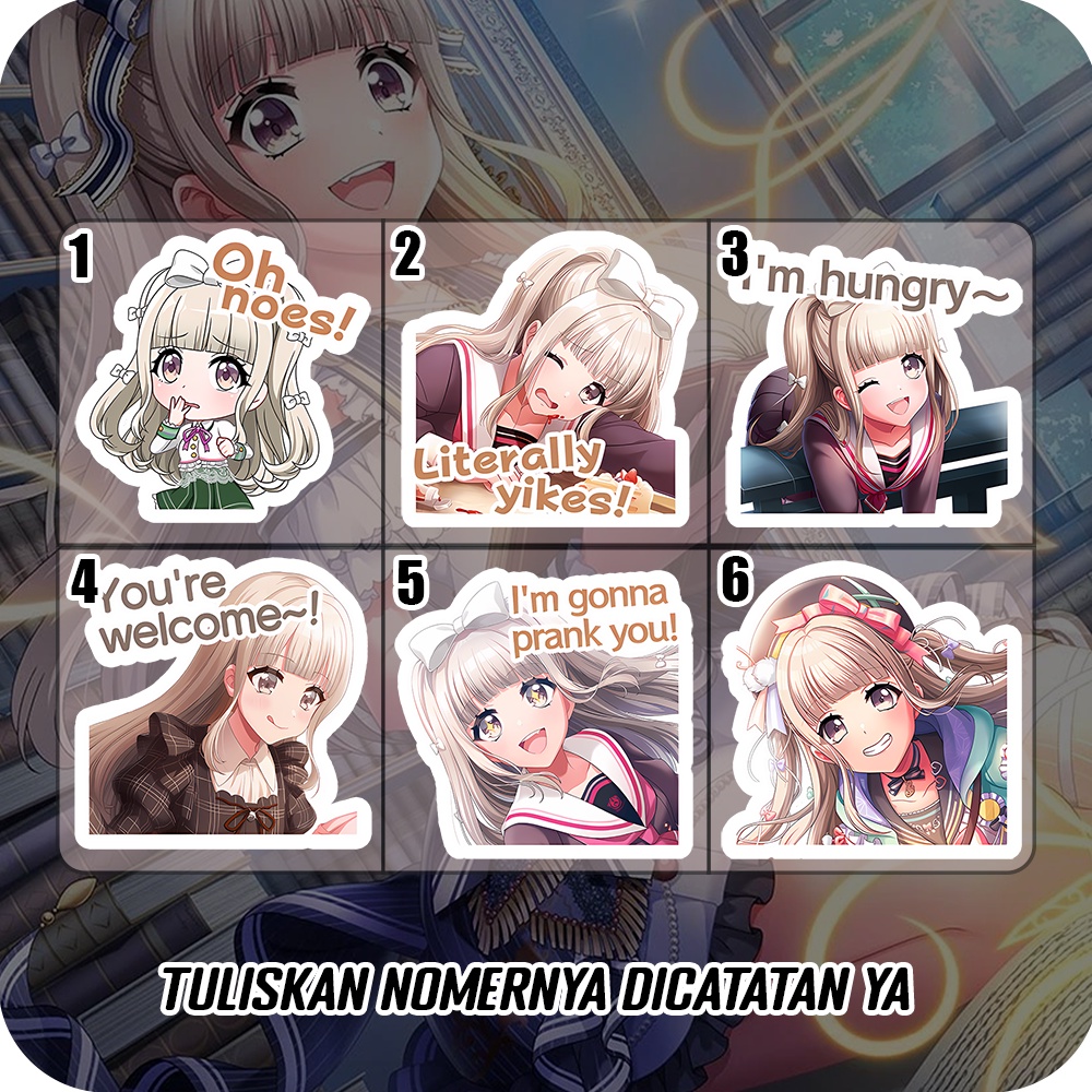 Jual Stiker Glossy Kurumi Shiratori D4DJ, Sticker Anime Lucu Anti Air ...