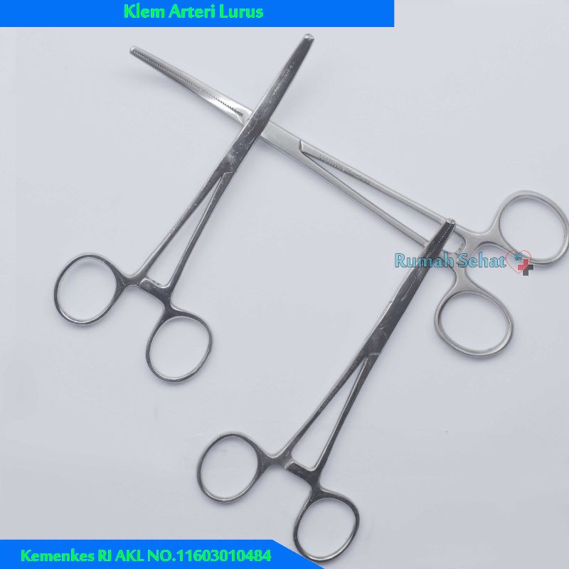Jual Gunting Medis Klem Arteri Lurus 14 Cm 18 Cm Pean Lurus Pean ...