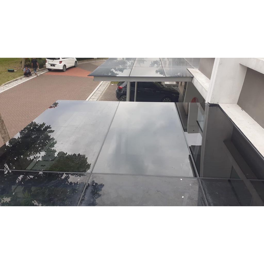 Jual Kaca kanopi panasap Euro Grey tempered 8mm | Shopee Indonesia