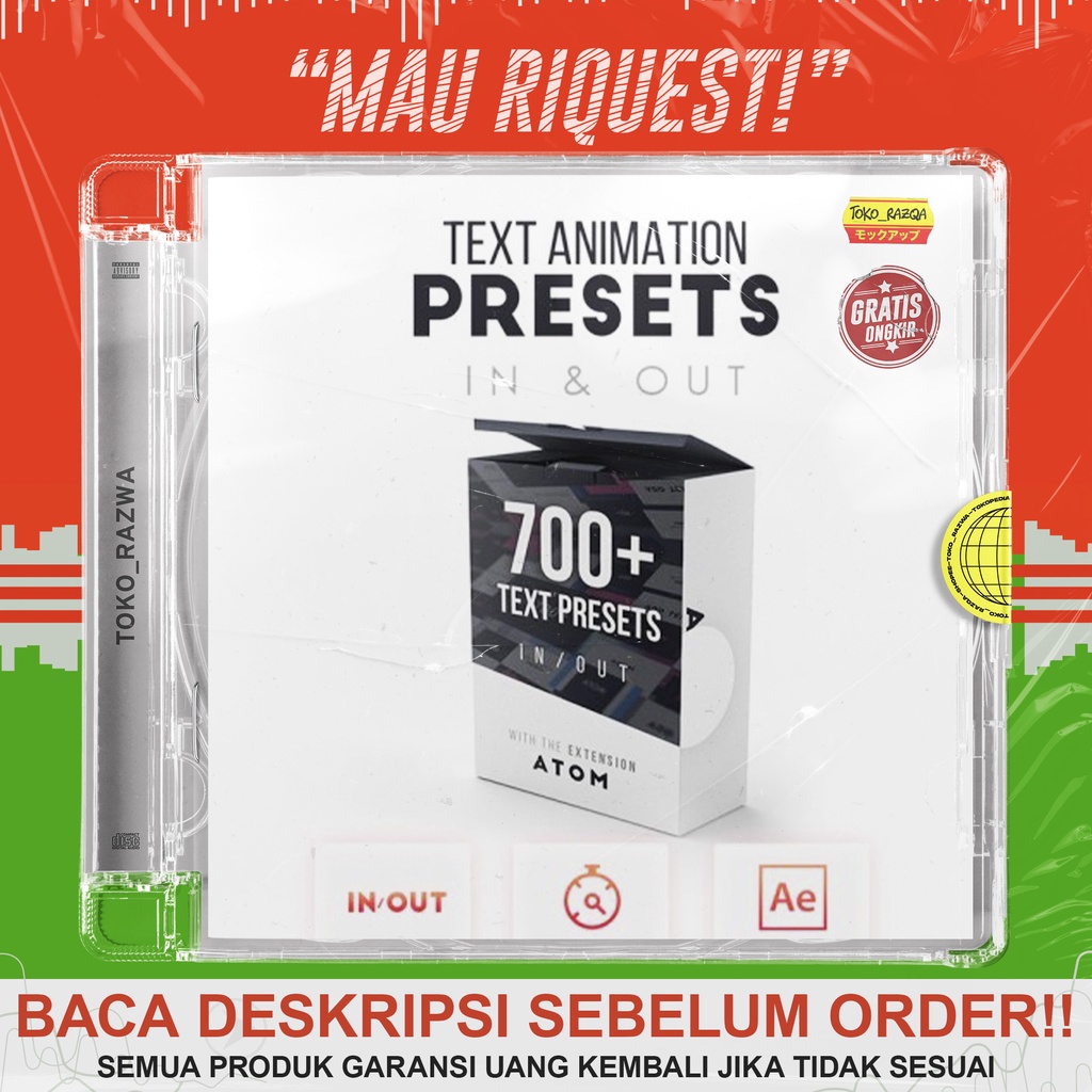 Jual Text Presets After Effects AtomX Extension Shopee Indonesia