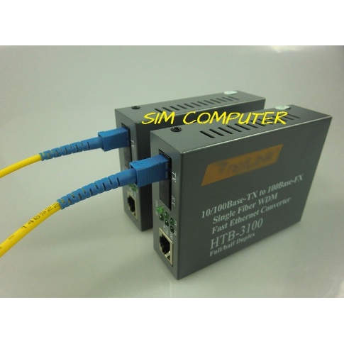 Jual Media Converter HTB-3100 A-B 25Km Single Mode Transceiver FO ...