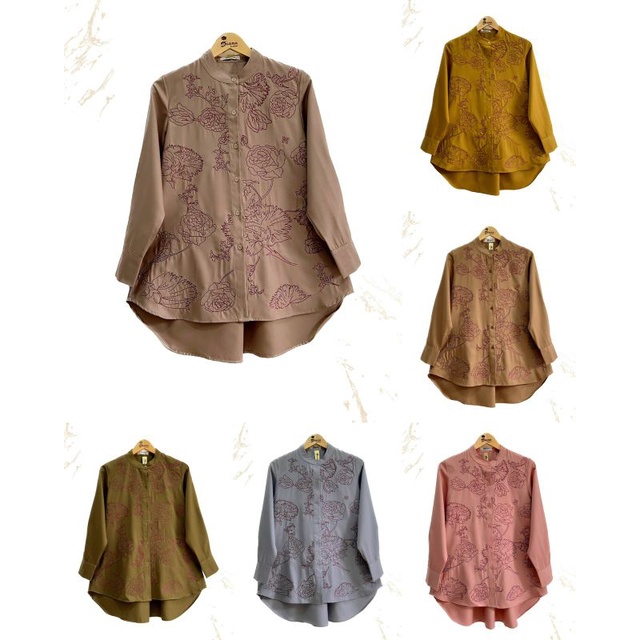 Jual Kemeja Bordir | Kemeja cantik | Kemeja Bunga | Kemeja Kekinian ...