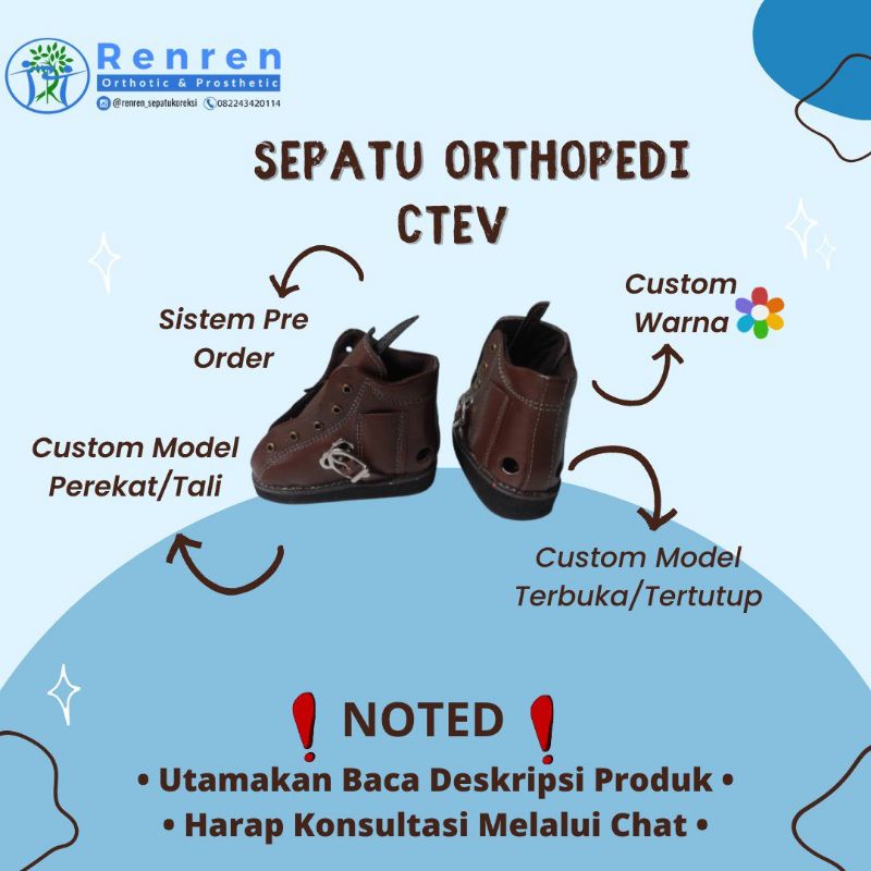 Jual Sepatu Ortopedi Boot (Pendek) CTEV/ Kaki Pengkor/ Kaki Bengkok ...