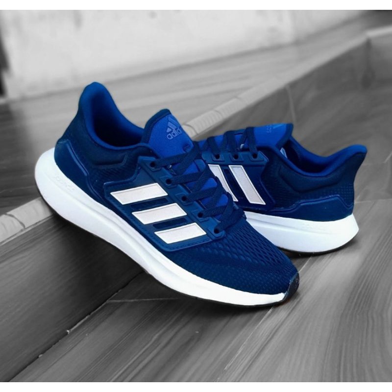 Jual Sepatu Running Adidas EQ21 Run Navy White Original Sepatu Sneakers ...