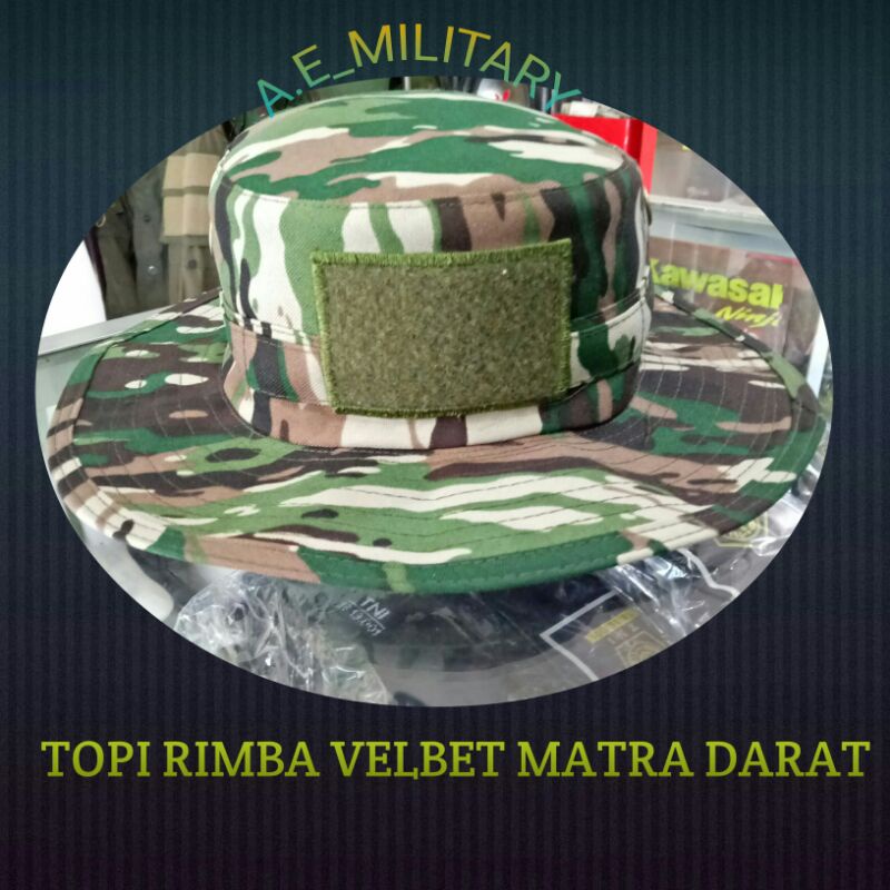 Jual Topi Rimba Velbet Matra Darat Baru | TNI AD | Shopee Indonesia