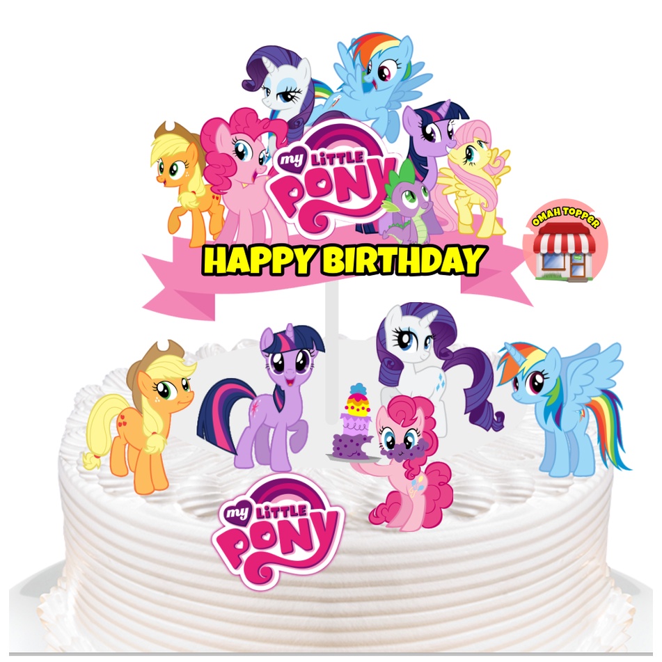 Jual Topper Tema Little Pony / Topper Cake / Kue Ultah | Shopee Indonesia