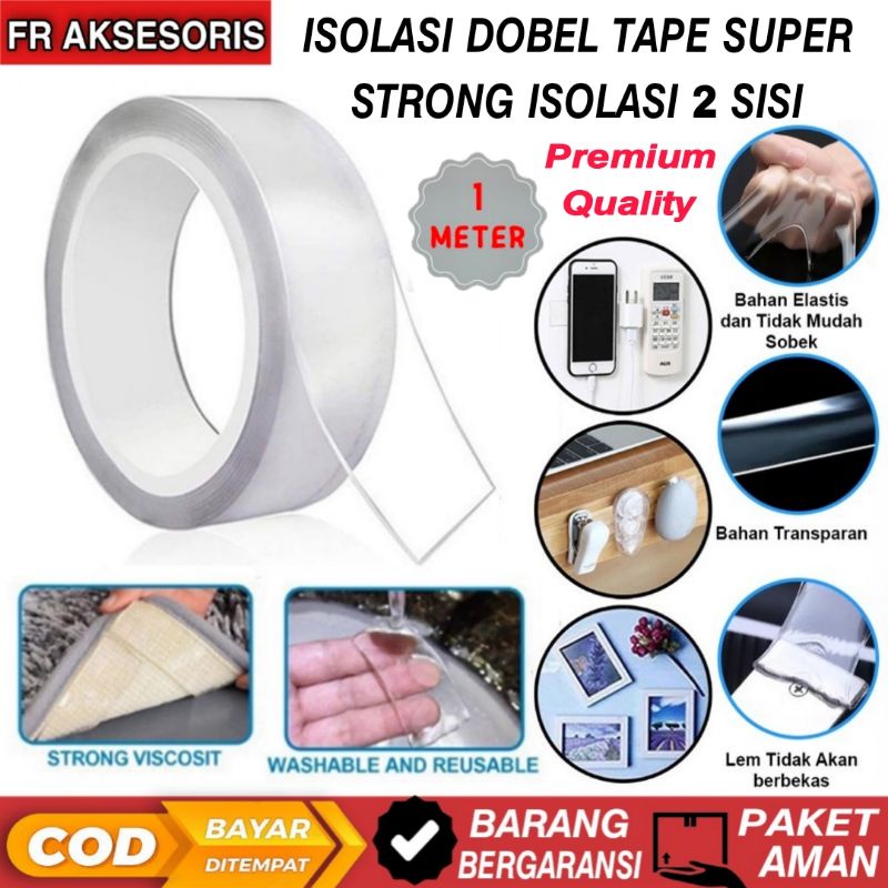 Jual Isolasi Double Tape Gel ISOLASI 2 Sisi Isolasi Bening Nano Dobel ...