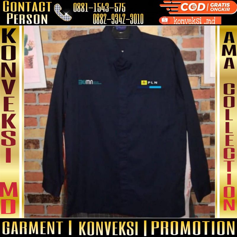 Jual kemeja pdh PLN BUMN kantong 1/seragam pdh PLN bumn kantong 1 full ...