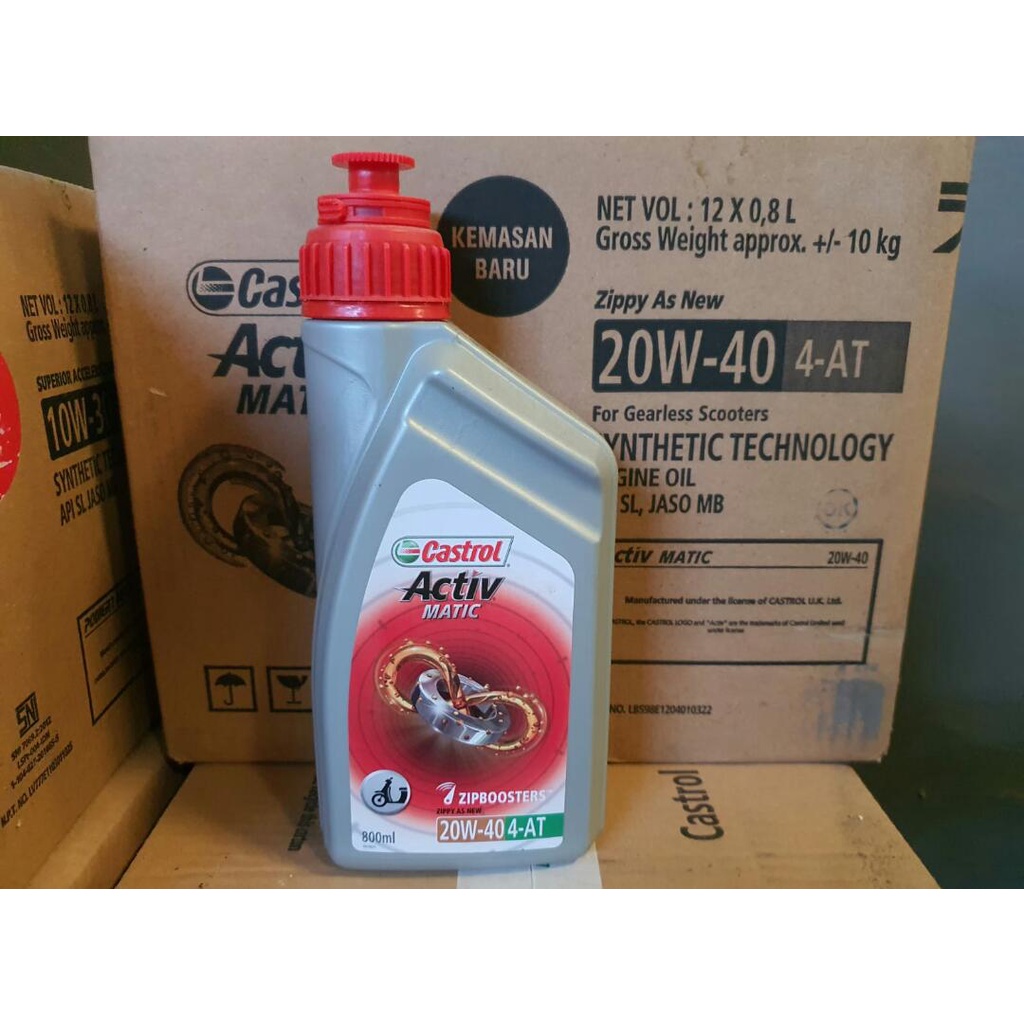 Jual Oli Motor Matic Castrol Activ Matic 20W-40 800mL / Oli Motor Matic ...