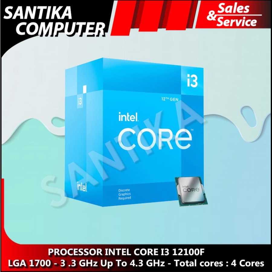 Jual INTEL CORE I3 12100F 3.3 GHz Up To 4.3 GHz LGA 1700 BOX - i3 12100F | Shopee Indonesia
