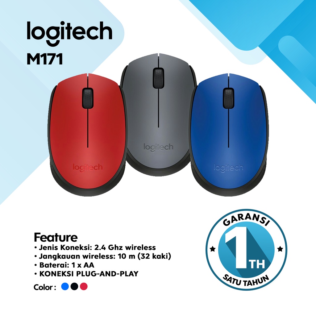 Jual Logitech M171 Wireless Mouse With USB Receiver | Mouse Tanpa Kabel ...