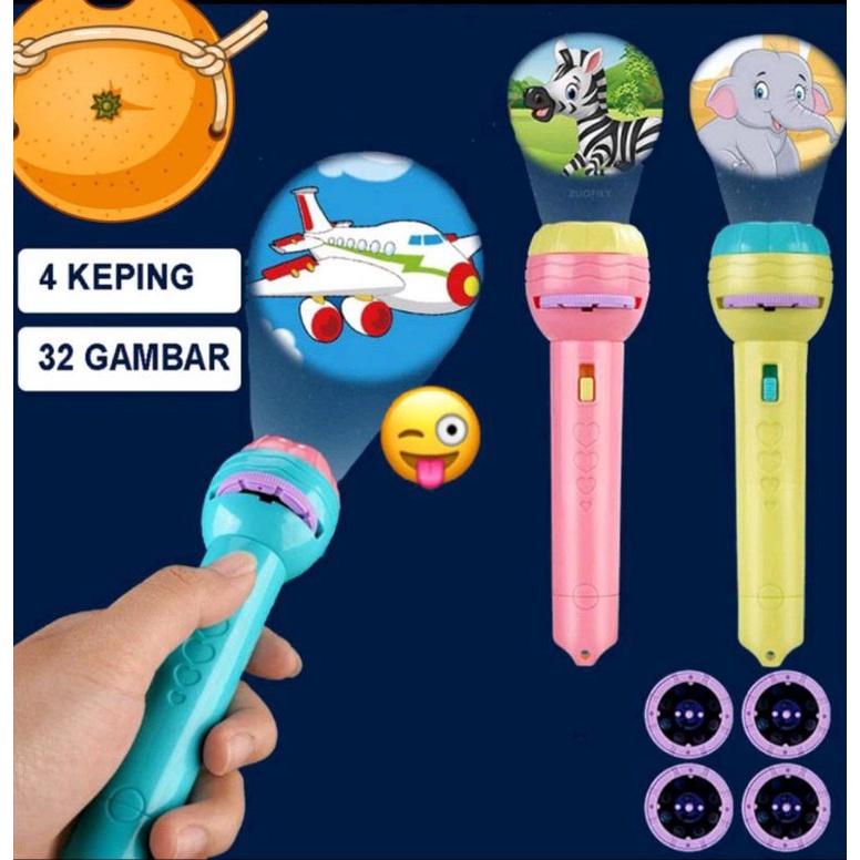 Jual Mainan anak senter proyektor/mainan senter gambar flashlight ...