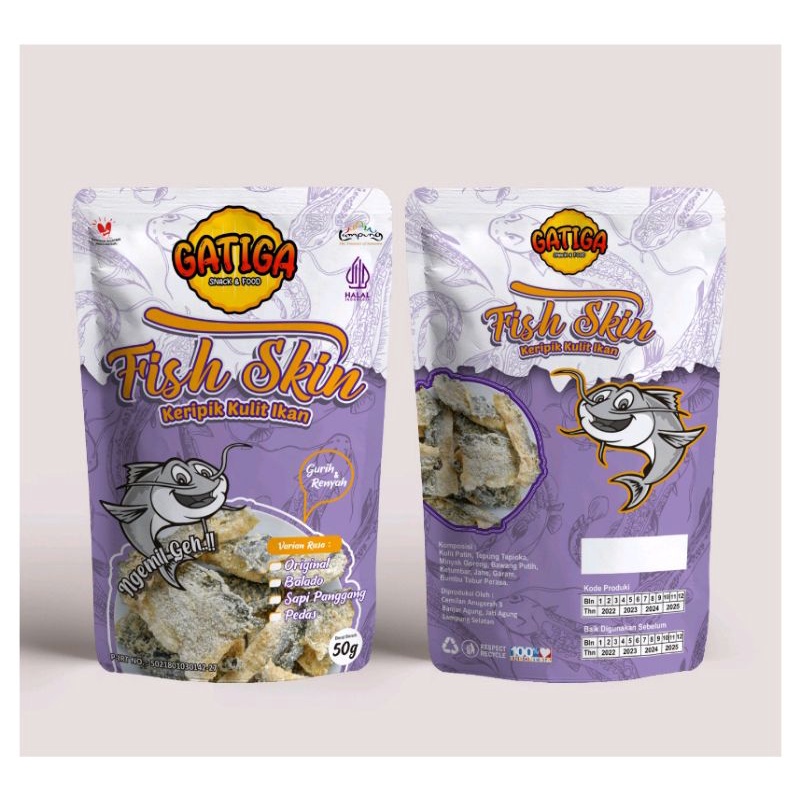 Jual Gatiga Snack Fish Skin Chips - Keripik Kulit Ikan Patin Sehat ...