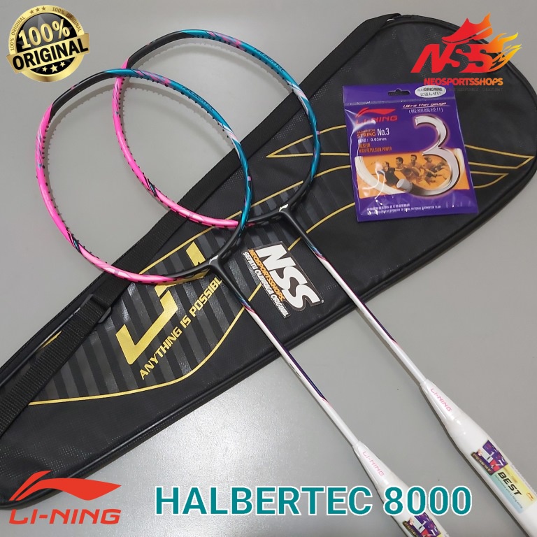 Jual Raket Badminton Lining Halbertec 8000 Halberd Original | Shopee ...