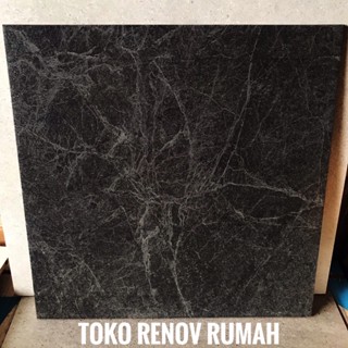 Jual keramik 50x50 hitam KASAR motif marmer/ keramik lantai teras ...