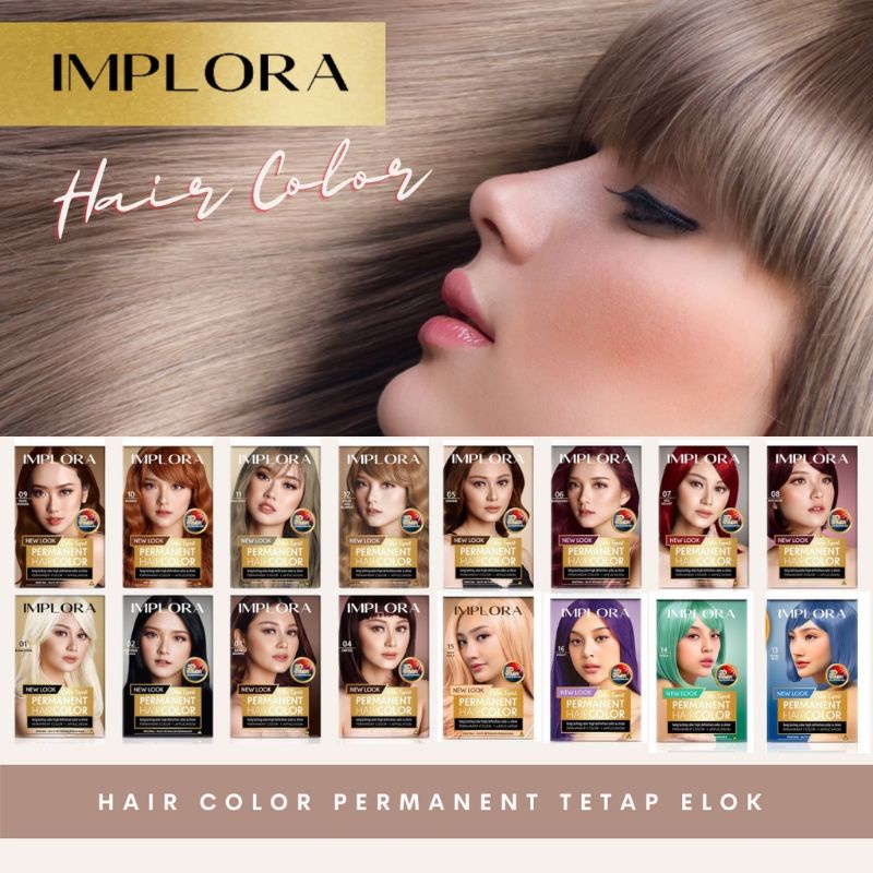 Jual ORIGINAL Implora Cat / Semir Rambut Permanent Hair Color Pastel ...