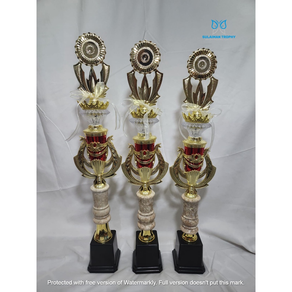 Jual Piala/Trophy PREMIUM Set 1-3 dengan tulisan logo dan pita | Shopee ...
