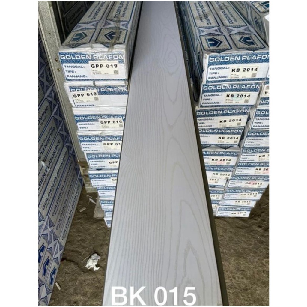 Jual Plafon Pvc Laminate Putih Doff Serat Kayu BK 015 - BK 015N ...