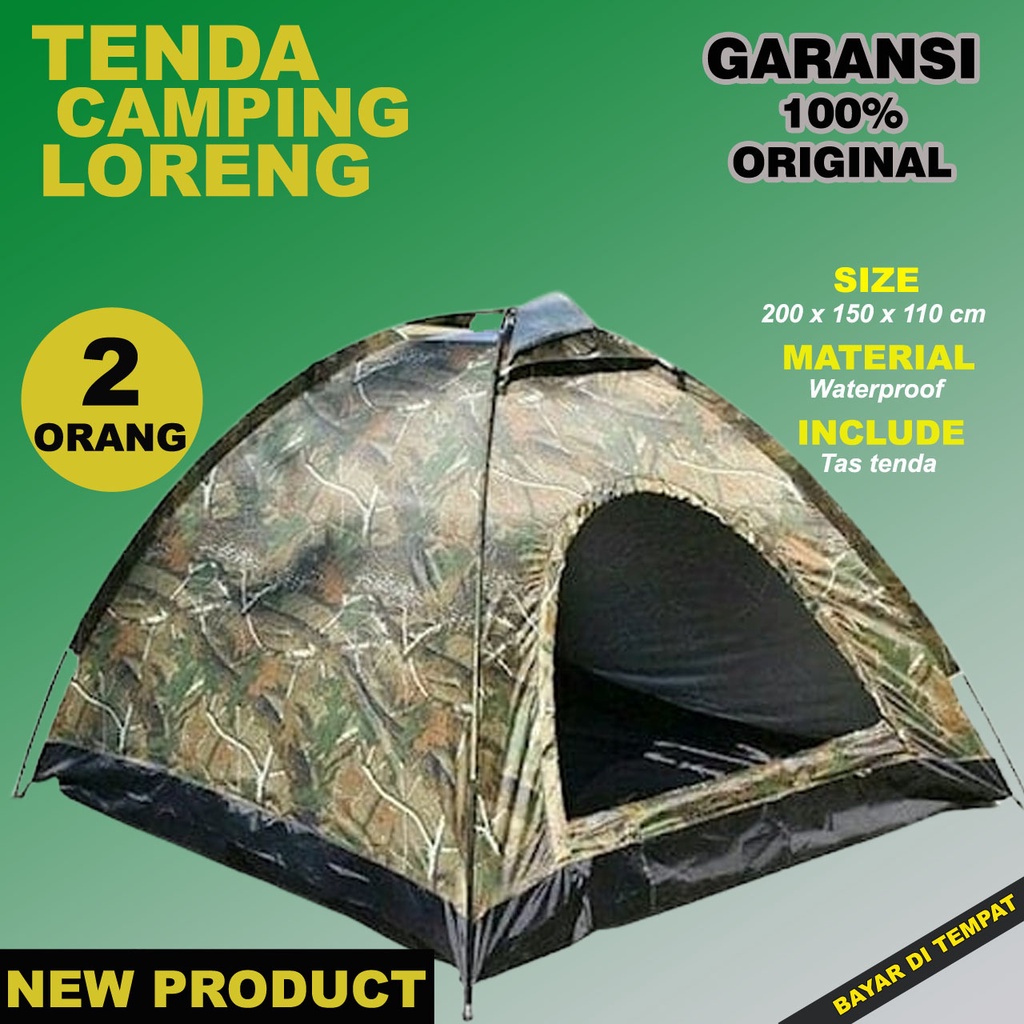 Jual TENDA CAMPING KEMPING GUNUNG CEMPING 2 ORANG DOUBLE LAYER DOME ...