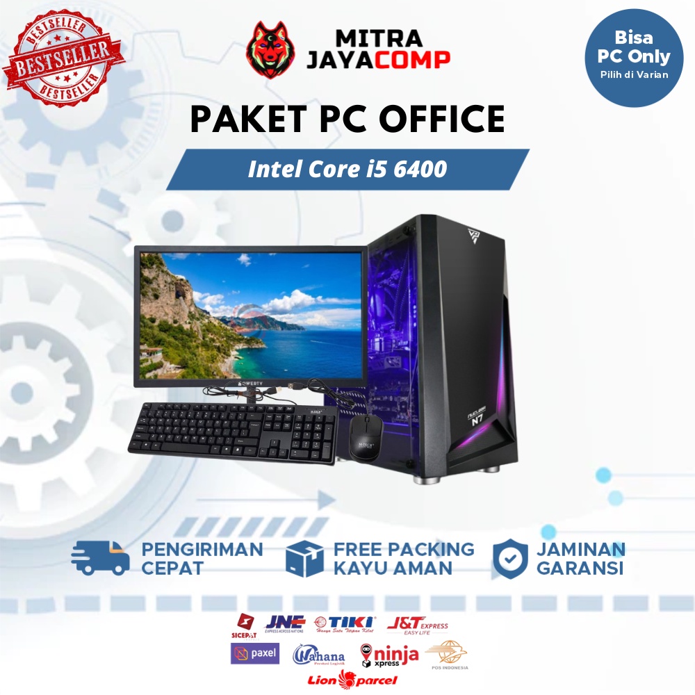 Jual PC Rakitan fullset Intel Core i5 6400 Ram 8GB HDD SSD cocok untuk office - komputer full ...