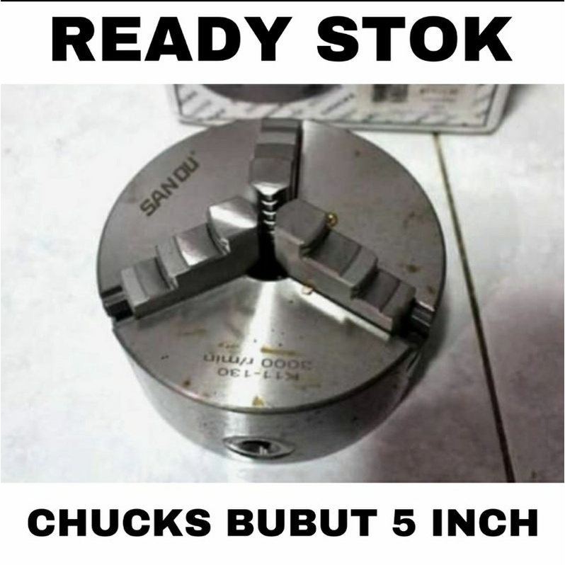 Jual Chuck Bubut 5" 3 Jaw | Claw Bubut 3 Jaw | Catok Kepala Bubut 5 Inch | chuck bubut 5 inch ...